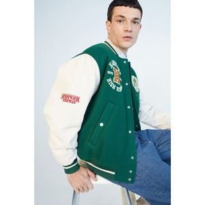 H&M | Jackets & Coats | Hm X Stranger Things Letterman Varsity Baseball ...